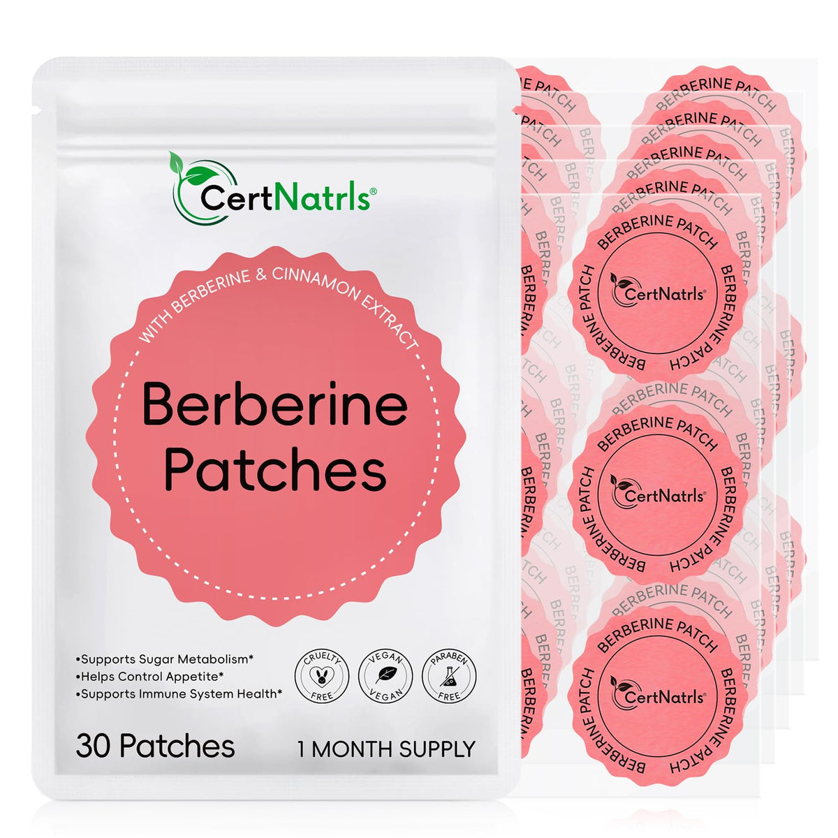 Berberine patches for weight management