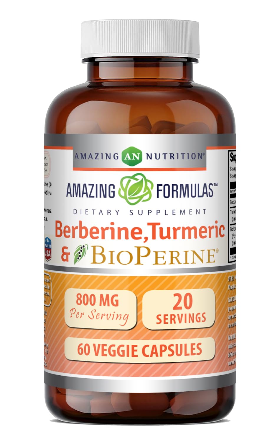 Berberine turmeric capsules for health