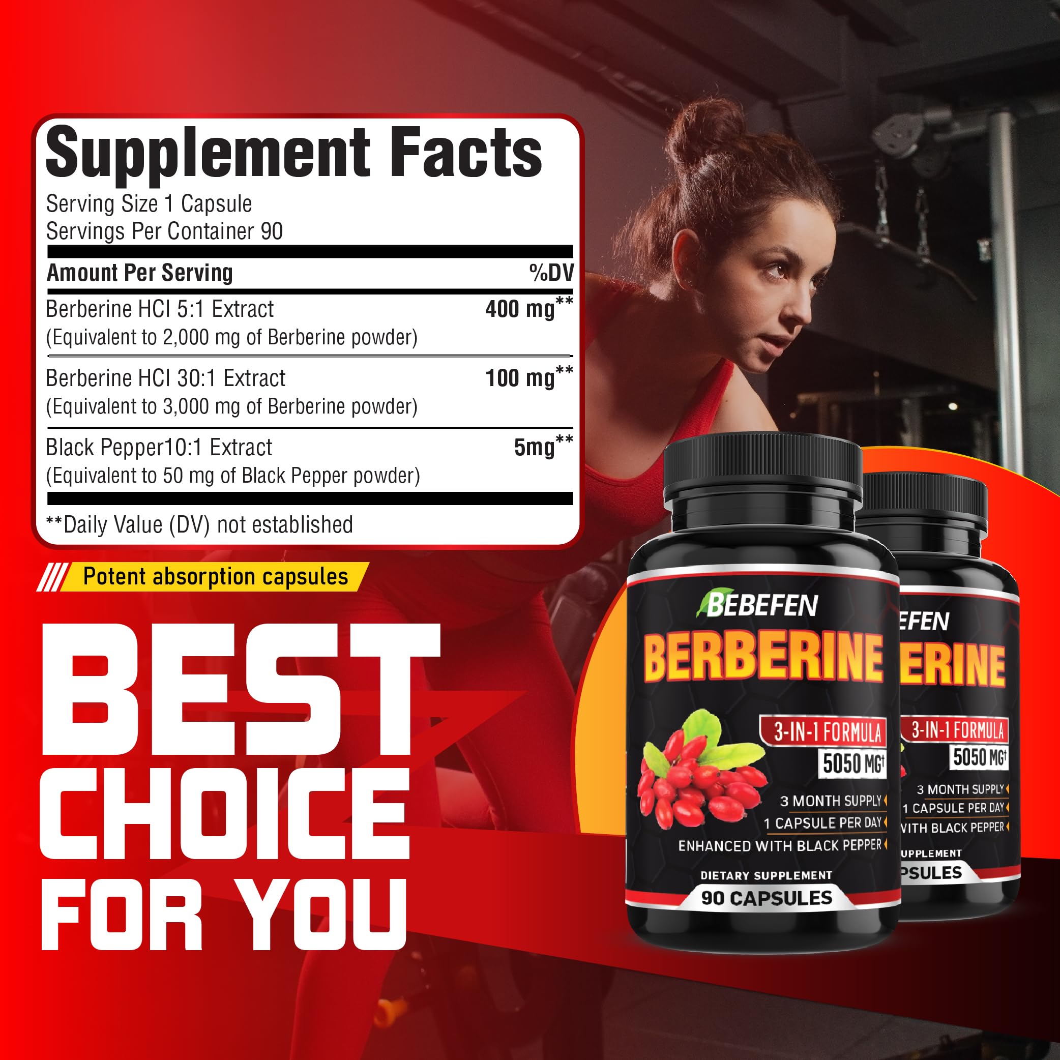 berberine with black pepper extract