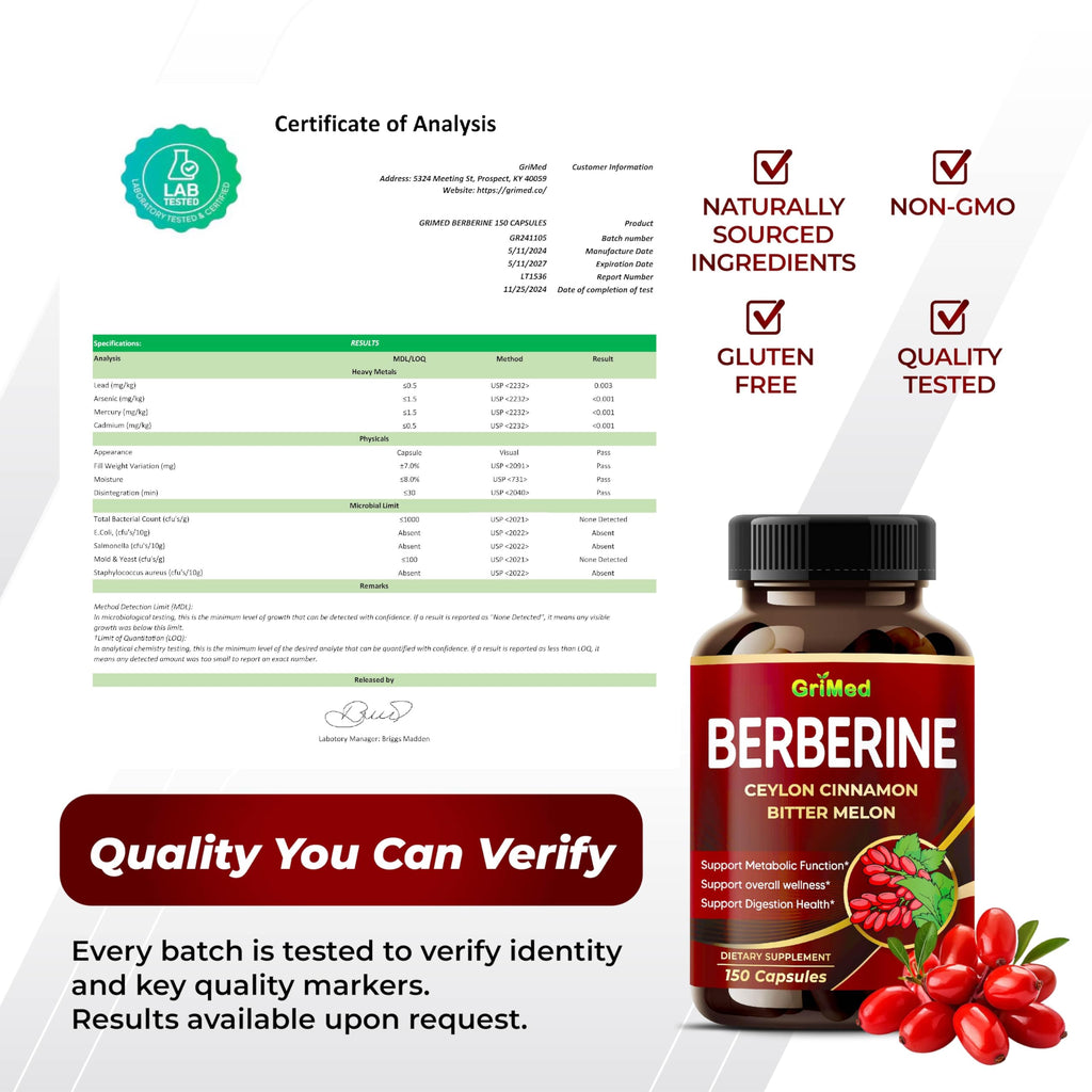 Berberine with herbal synergy