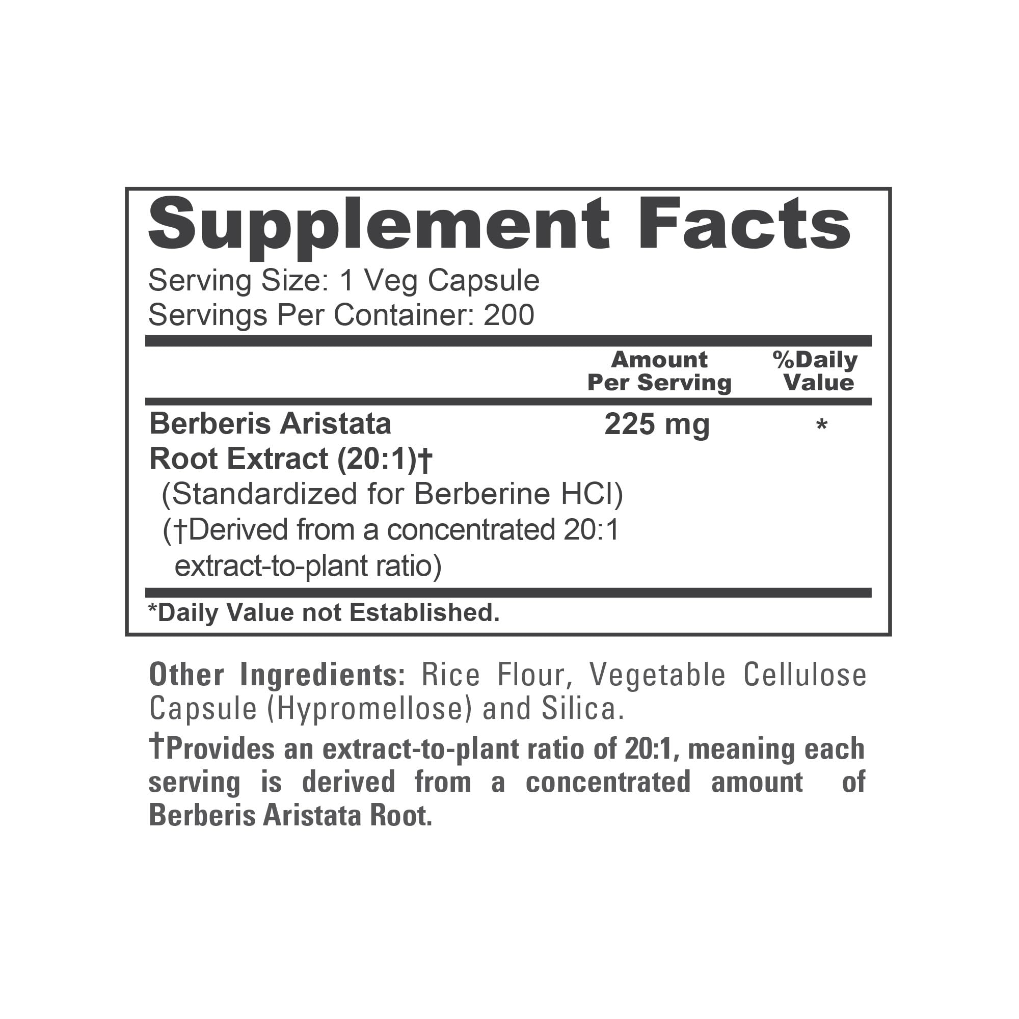 Berberis Aristata capsules for energy