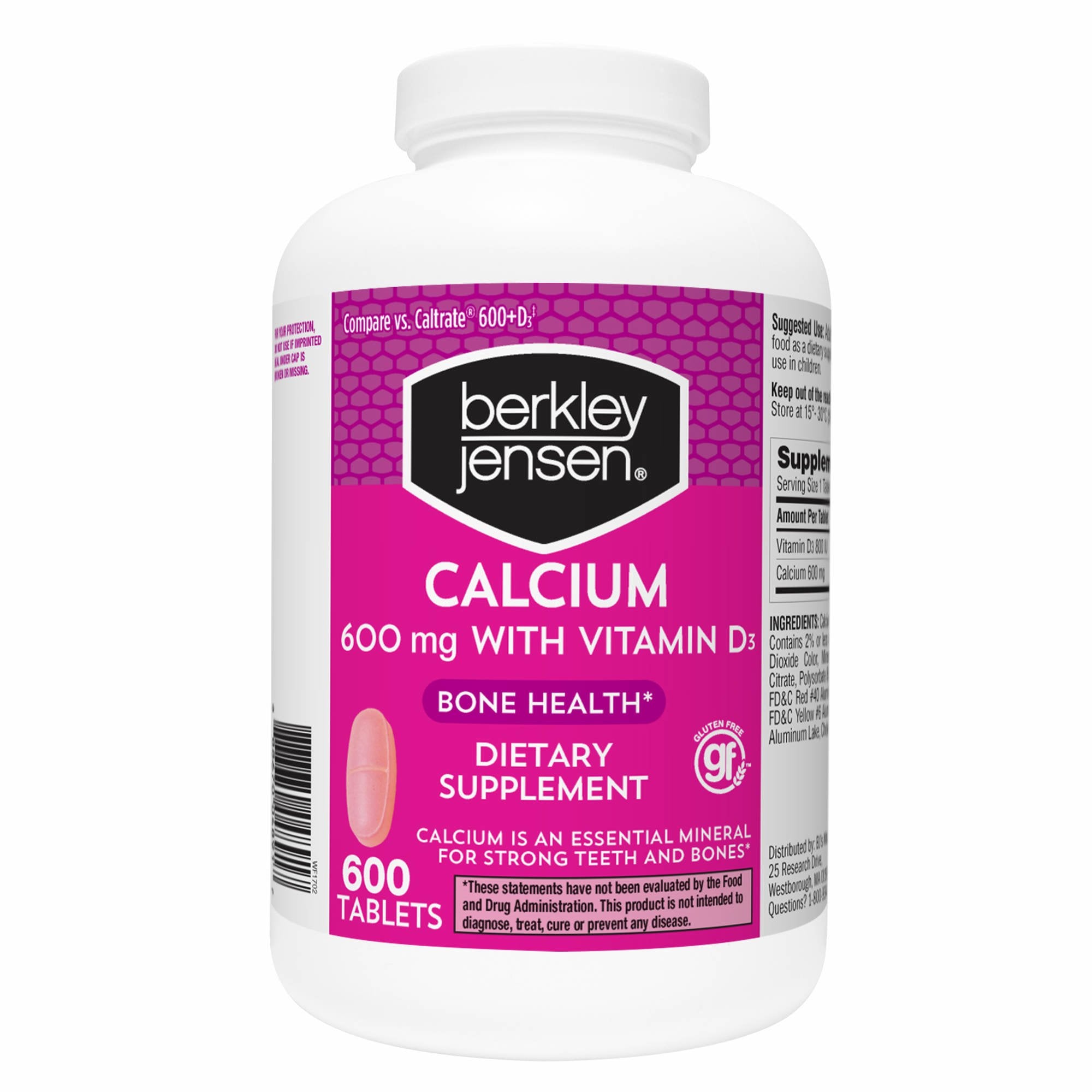 Berkley Jensen calcium supplement tablets