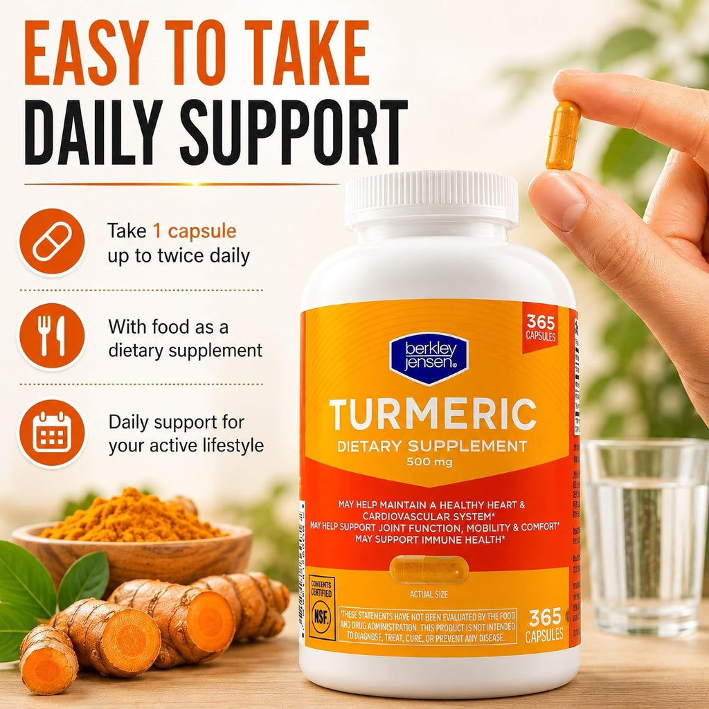 Berkley Jensen herbal turmeric capsules