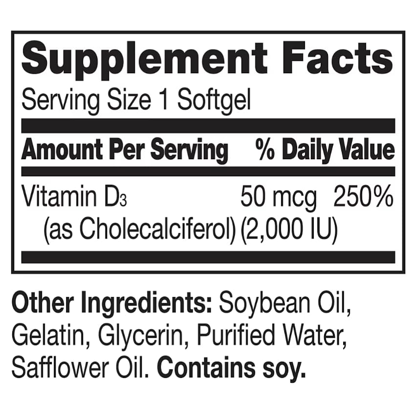 Berkley Jensen Vitamin D3 for energy