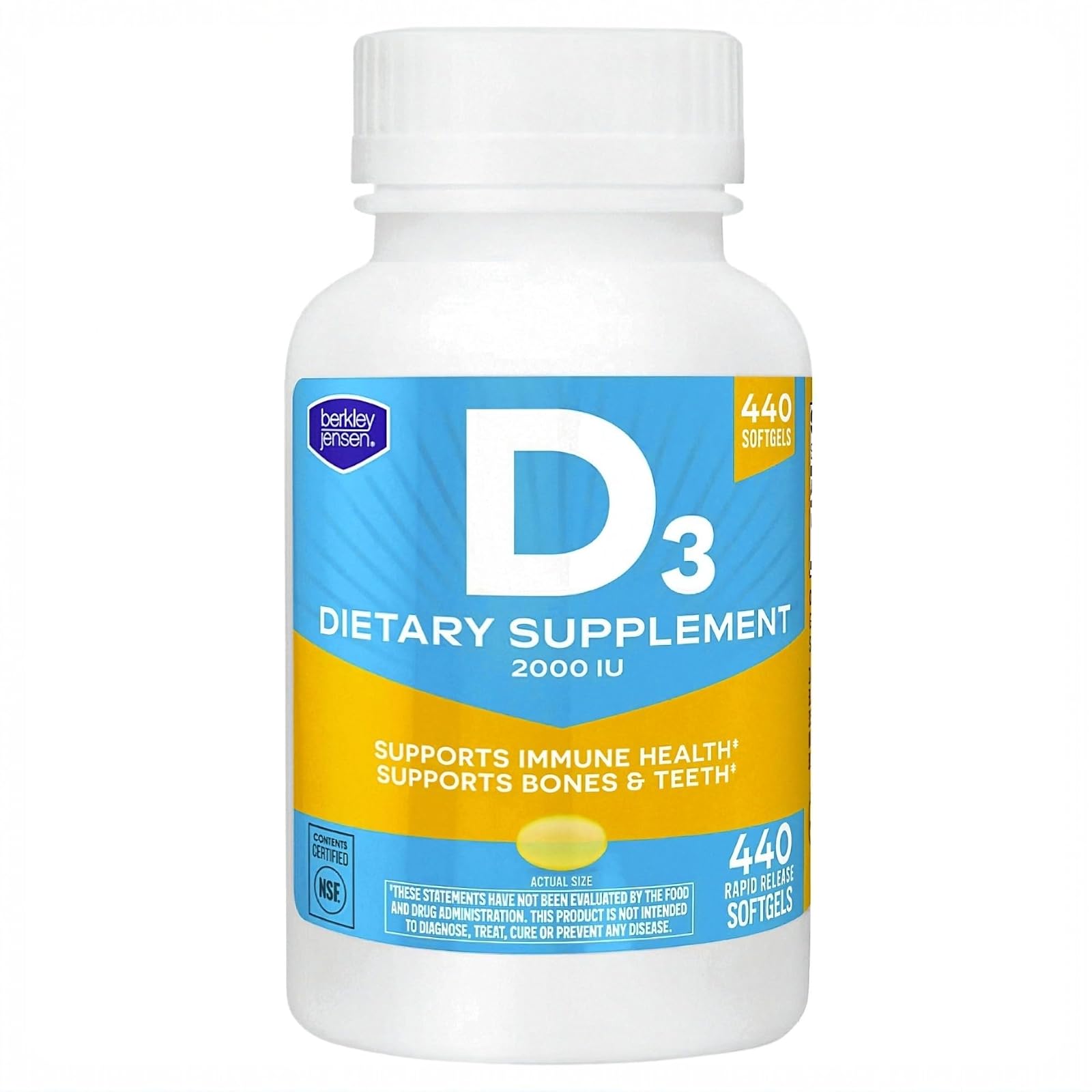 Berkley Jensen Vitamin D3 softgels