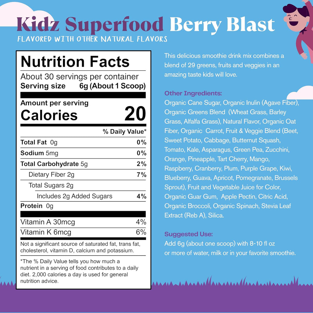 Berry Blast kids multivitamin powder