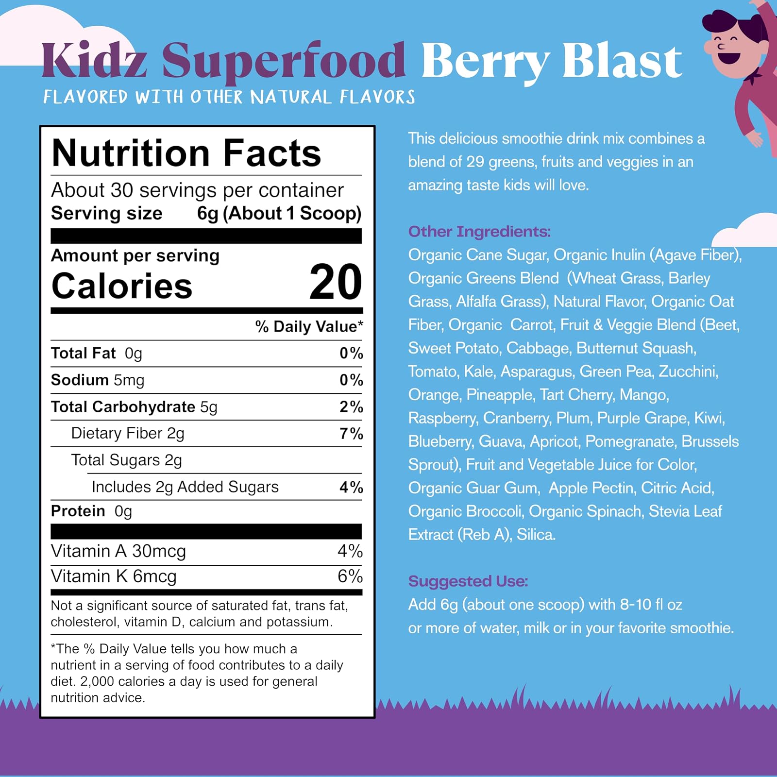Berry Blast kids multivitamin powder