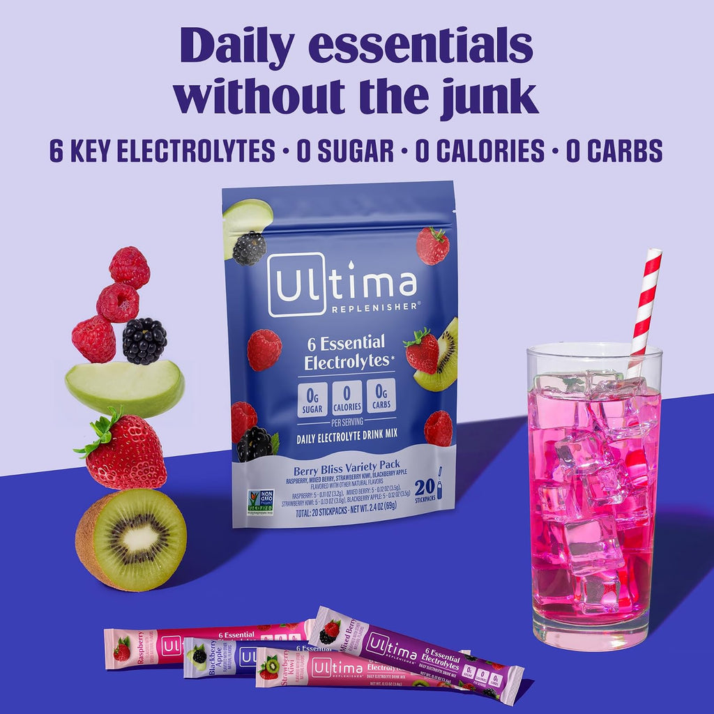 Berry Bliss electrolyte packets for athletes