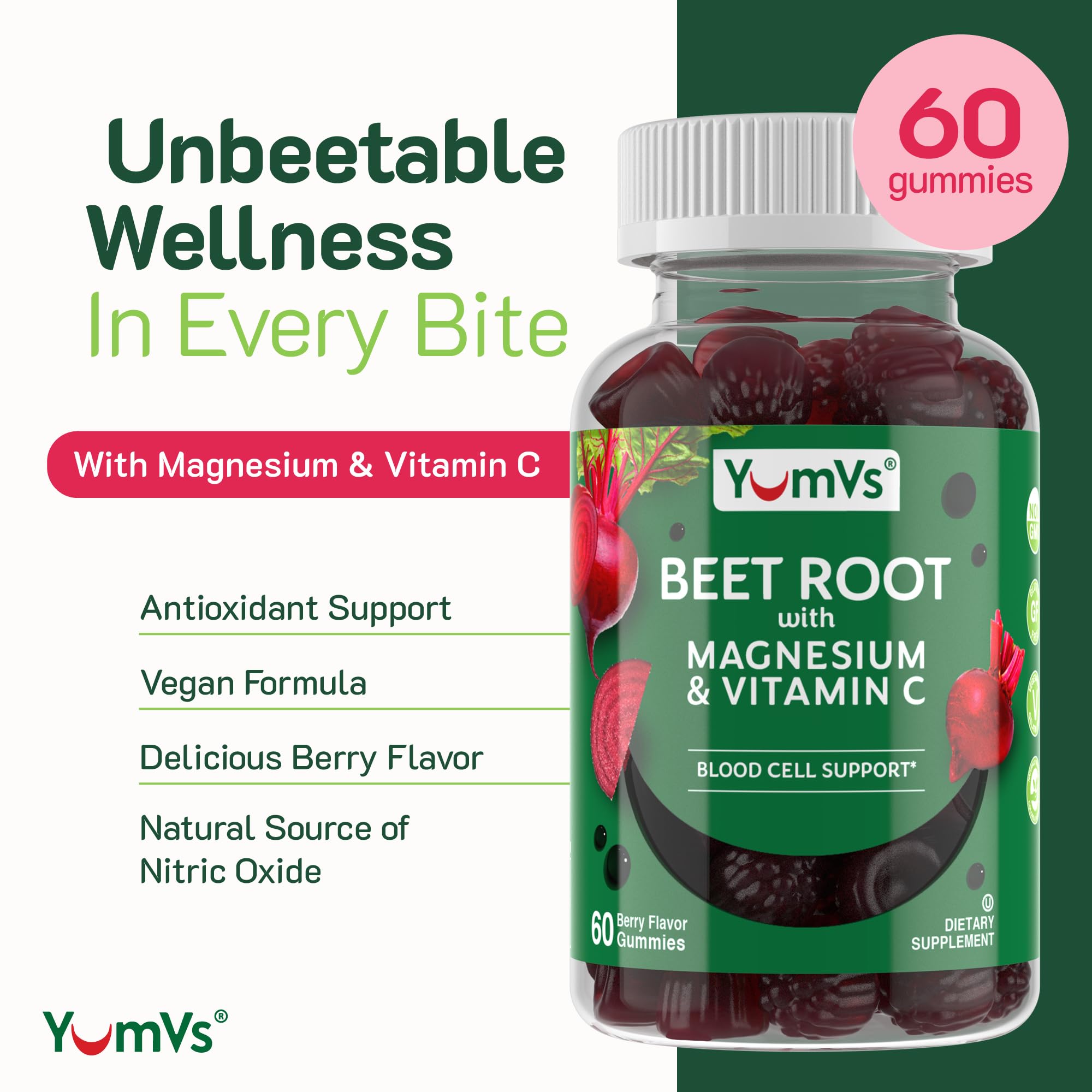 Berry flavor magnesium gummies for wellness
