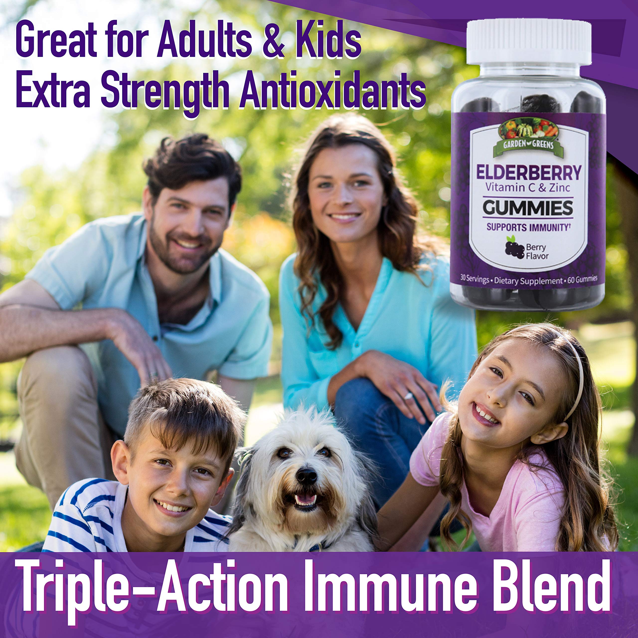 berry flavored elderberry gummies for kids