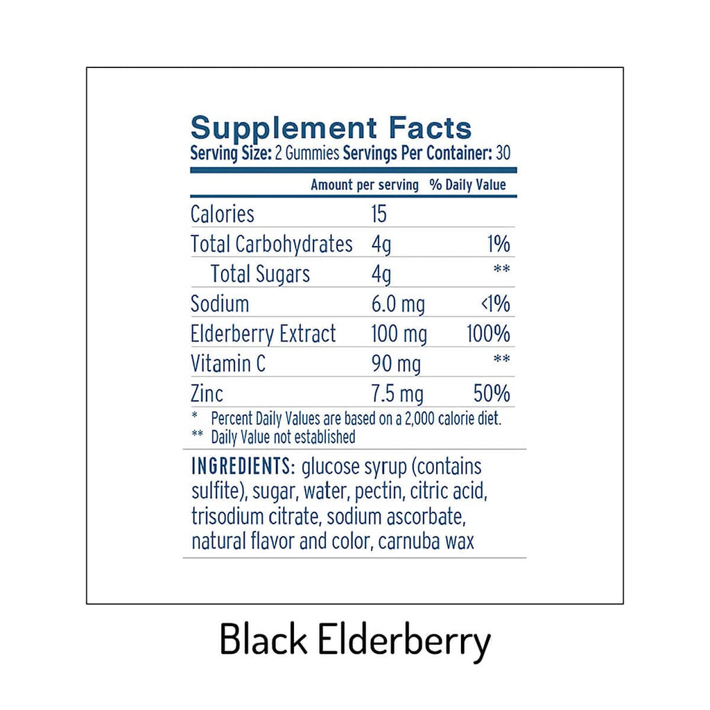berry flavored elderberry vitamin gummies