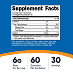 Berry flavored fiber supplement gummies
