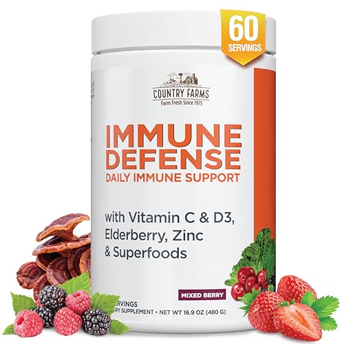 Berry flavored immune defense supplement