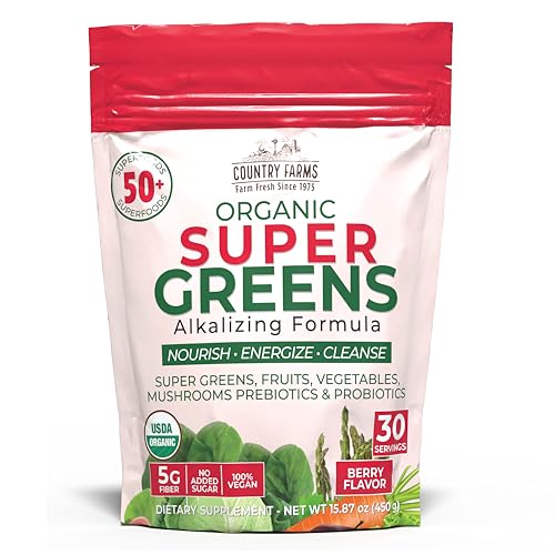 berry flavored super greens powder