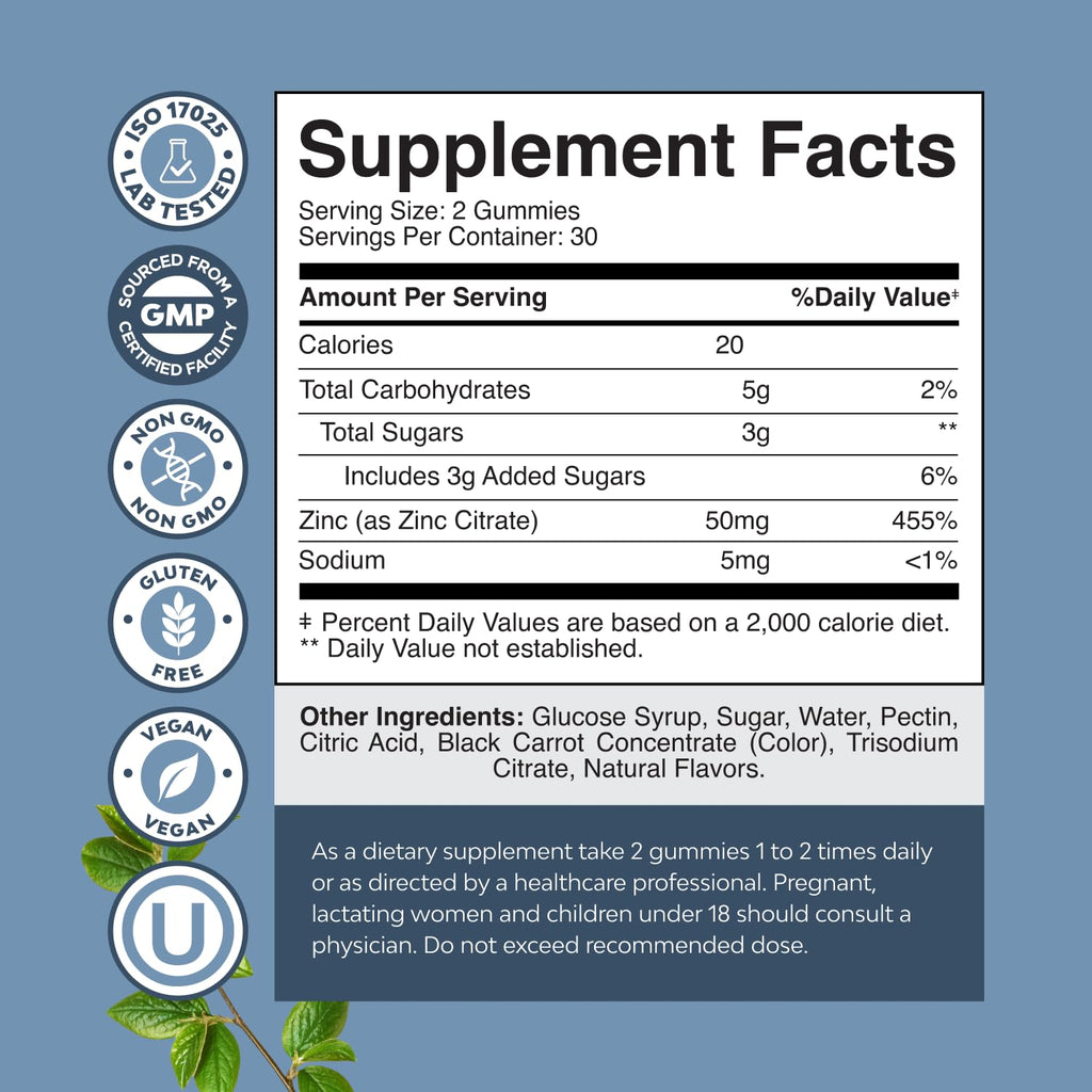 berry flavored zinc for enhanced vitality