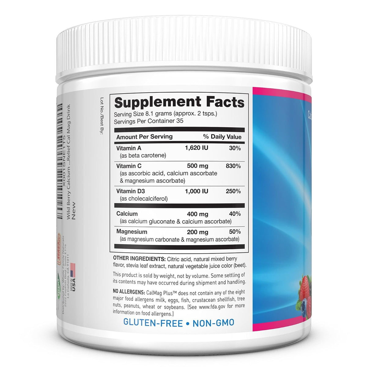 Berry flavour calcium citrate powder benefits