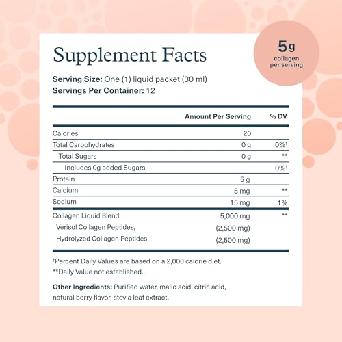 Berry flavour collagen peptides drink
