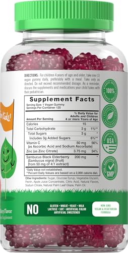 berry flavour elderberry gummies for children