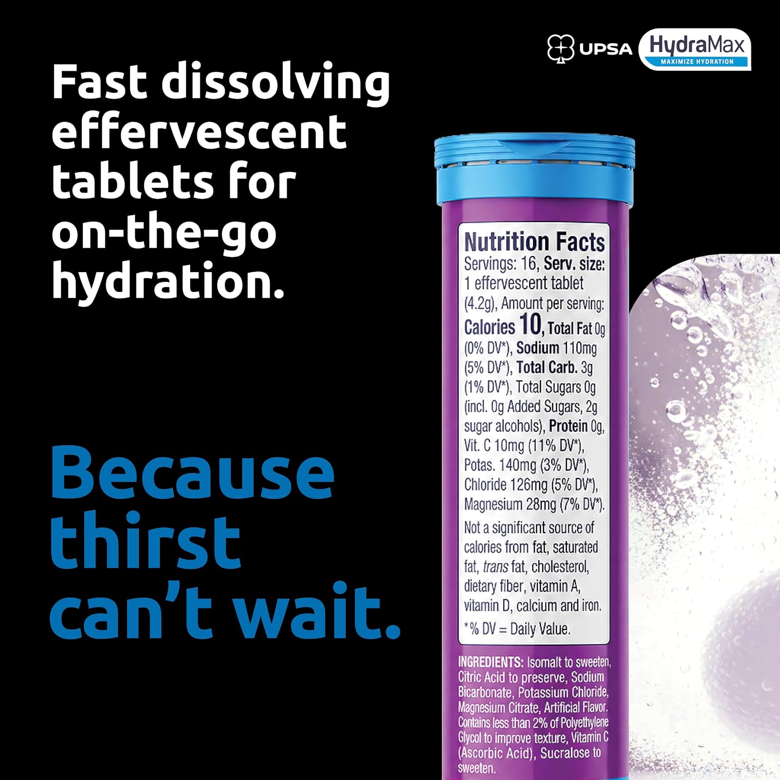 Berry flavour electrolyte hydration tablets