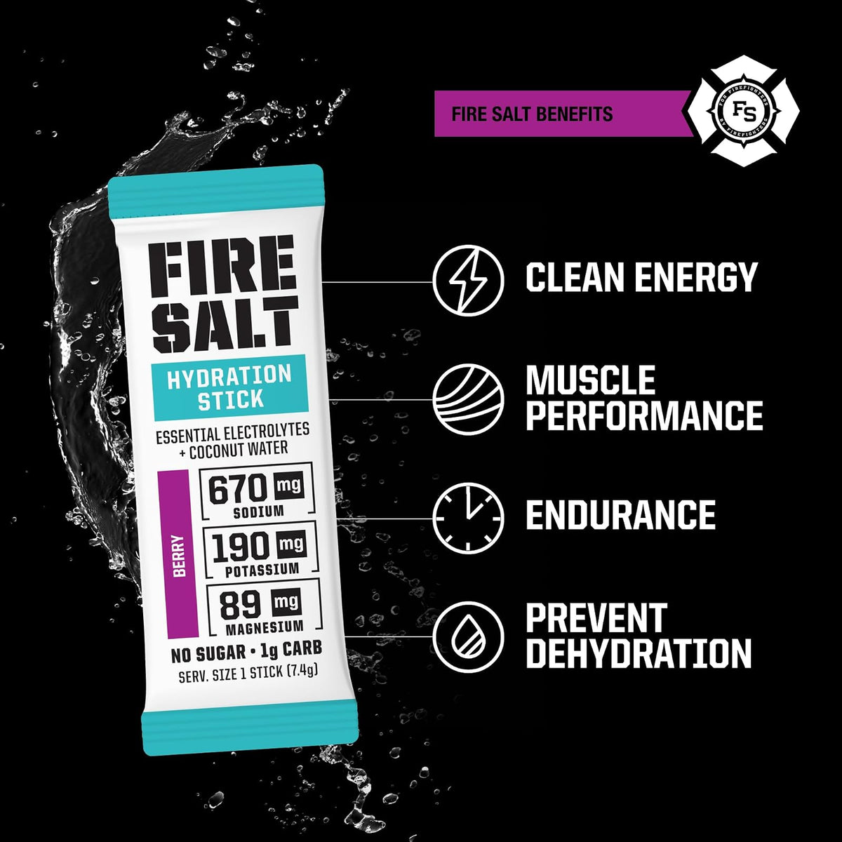 Berry flavour electrolyte powder sticks