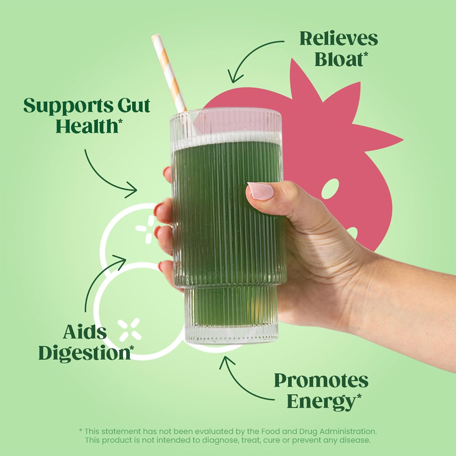 Berry flavour greens powder blend