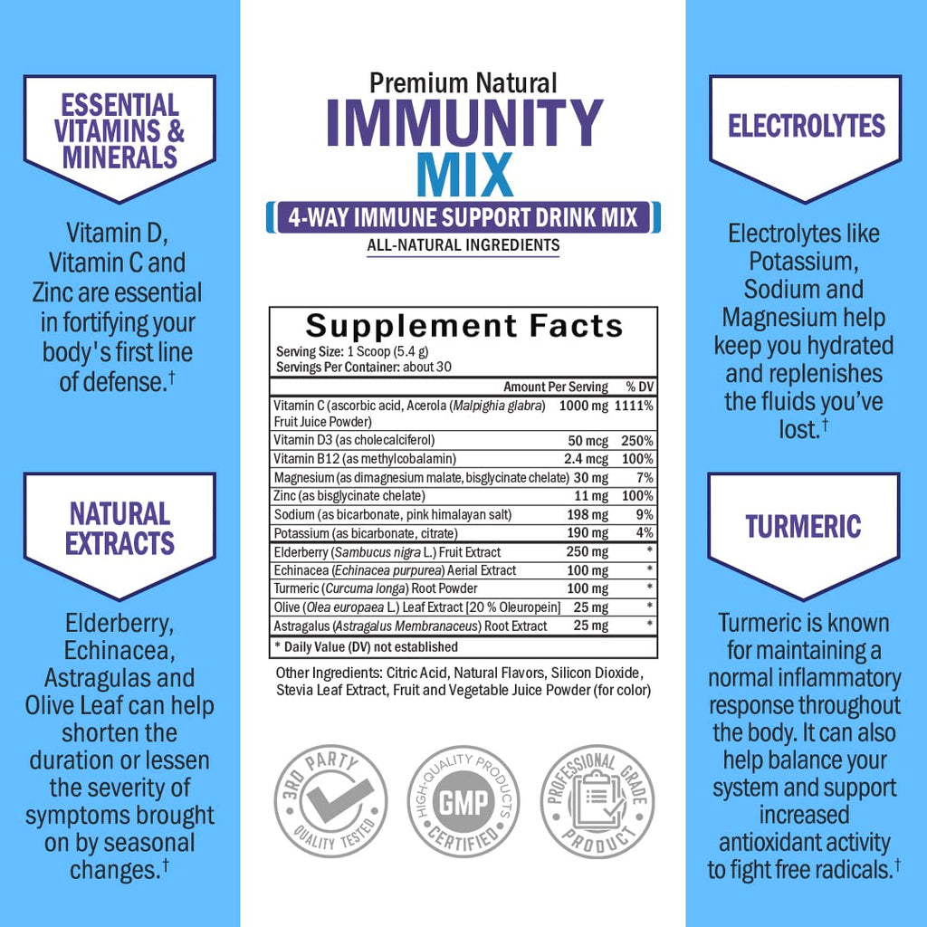 berry flavour immune support drink