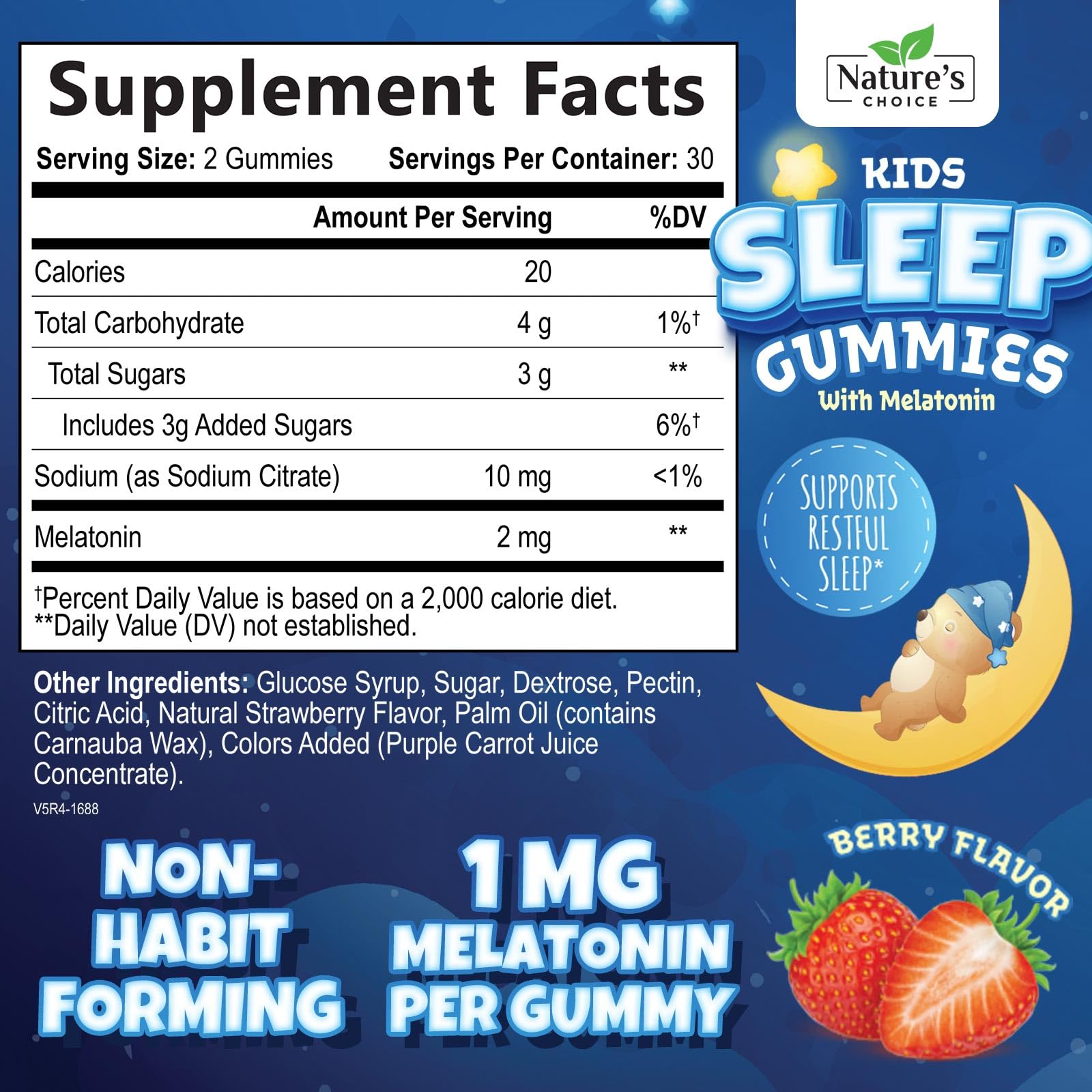 Berry flavour melatonin for children