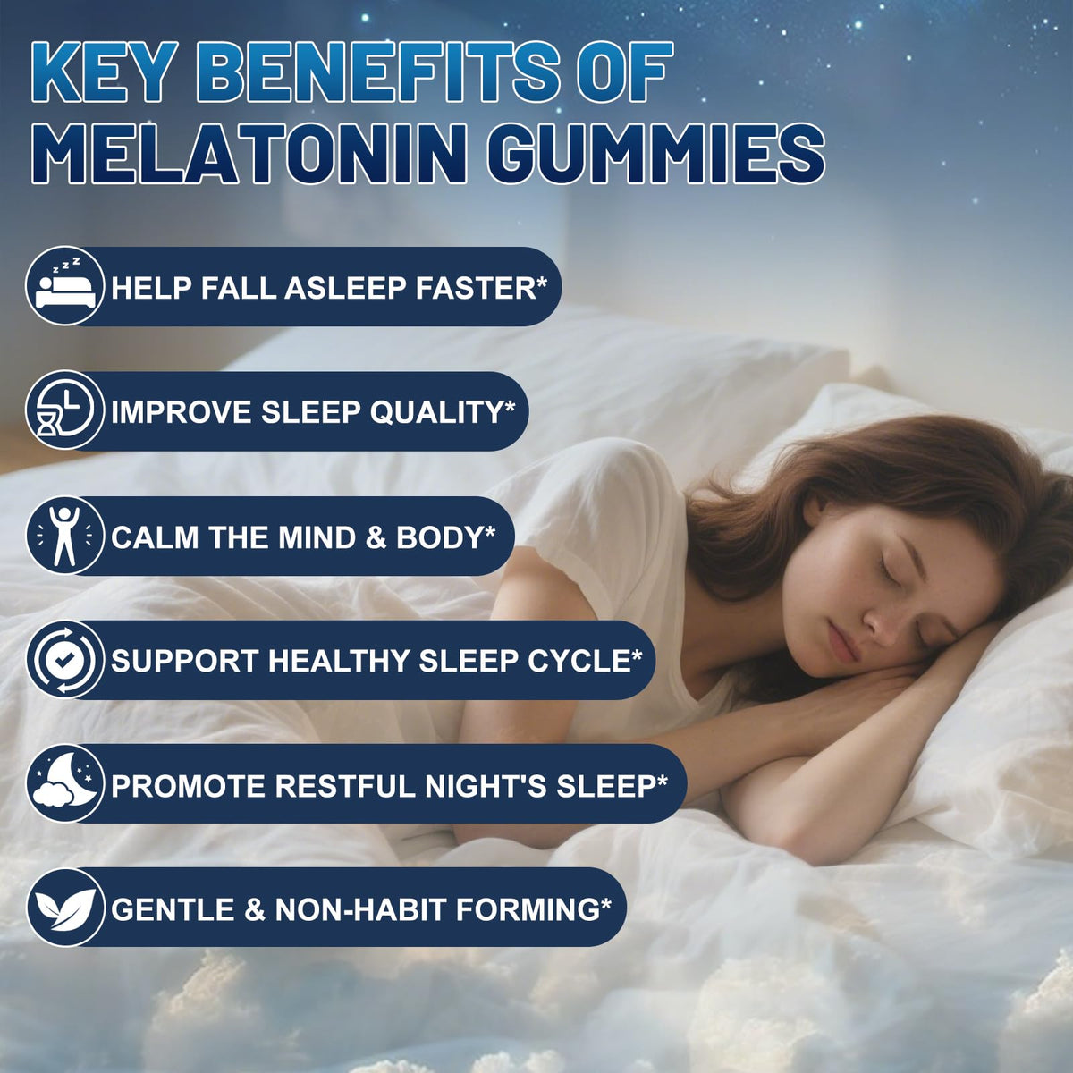 Berry flavour sleep support gummies