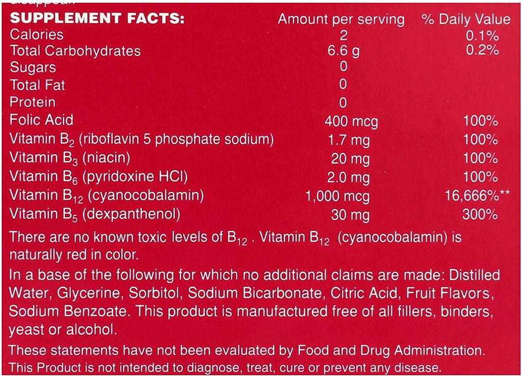 berry flavour vitamin b complex drops