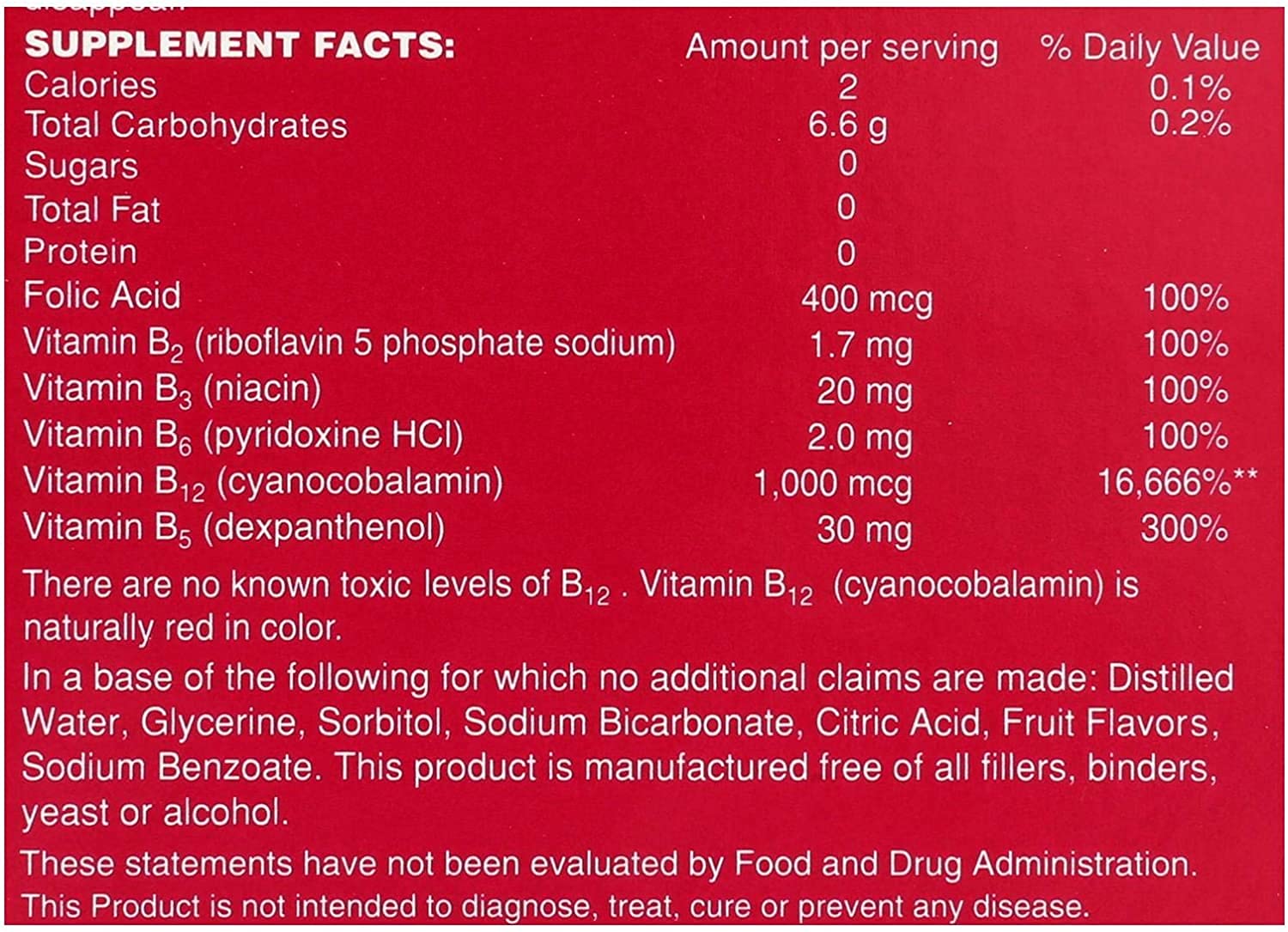 berry flavour vitamin b complex drops