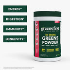 Berry flavoured greens powders mix