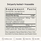 Berry flavoured magnesium glycinate supplement