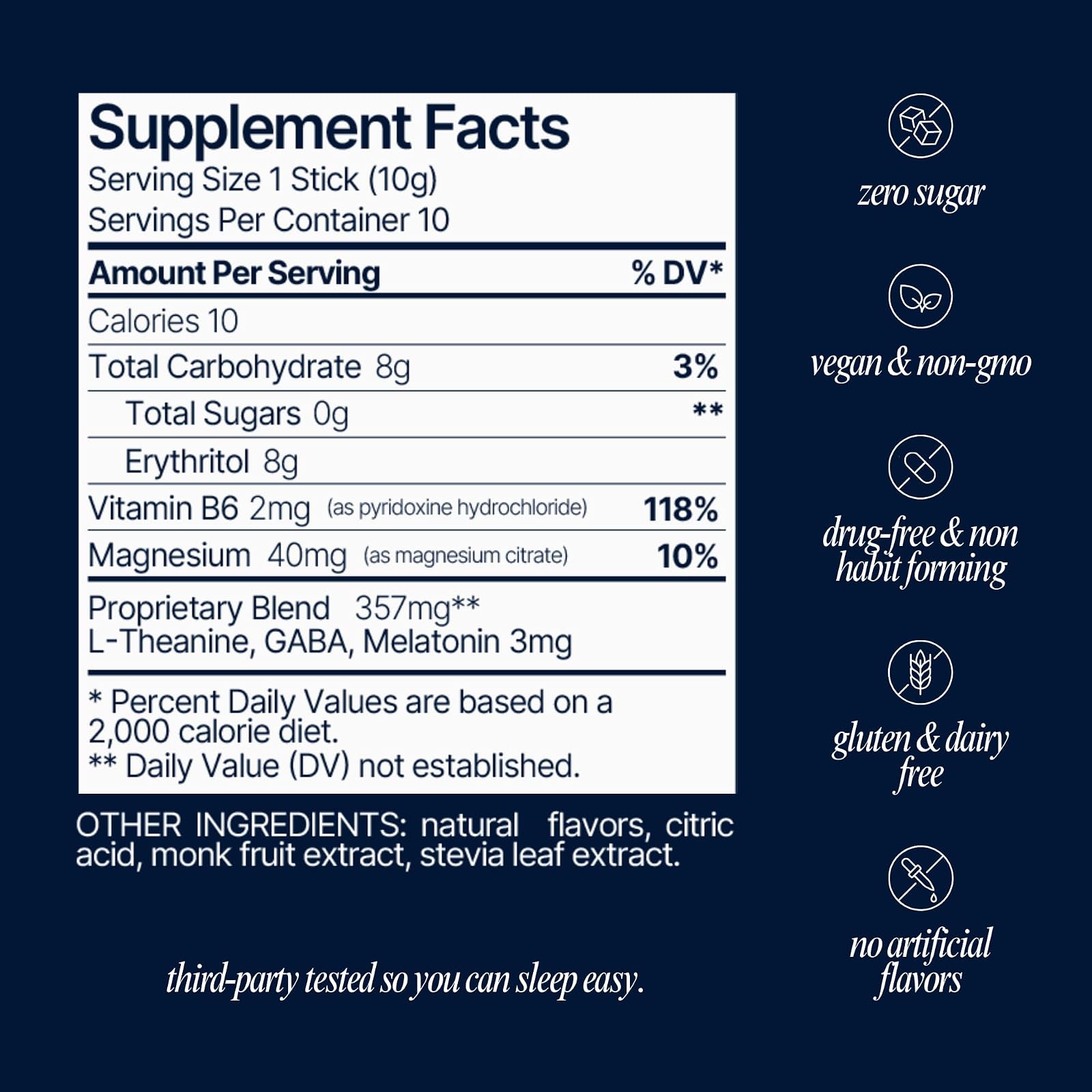 Berry flavoured melatonin sleep aid
