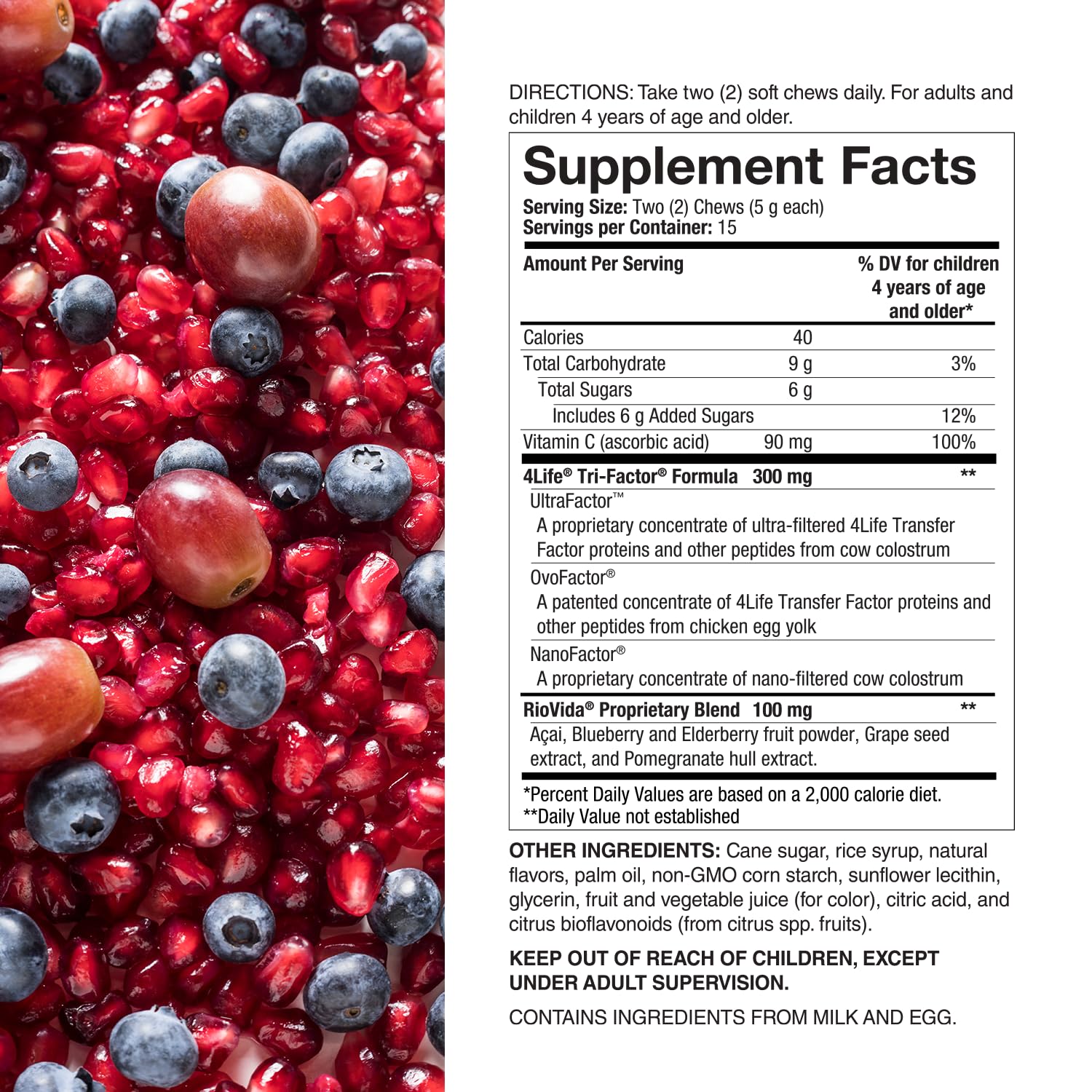 Berry flavoured vitamin C chews