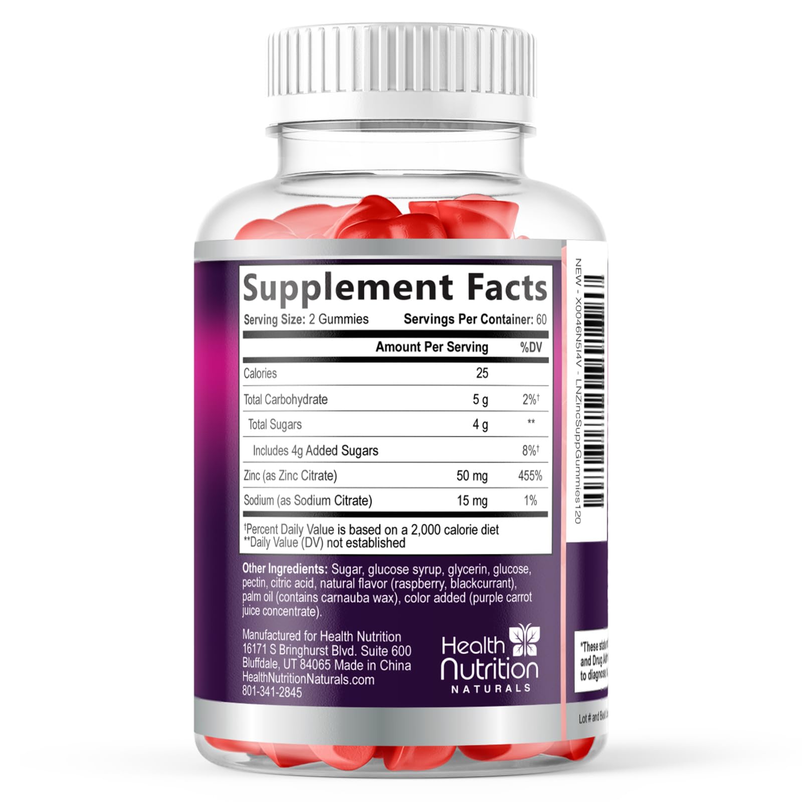 berry flavoured zinc vitamins for adults