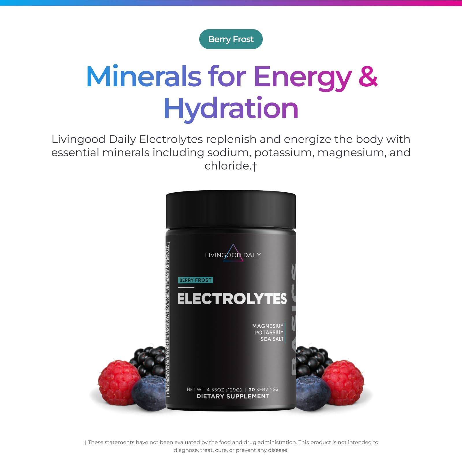 Berry Frost electrolyte powder for energy boost