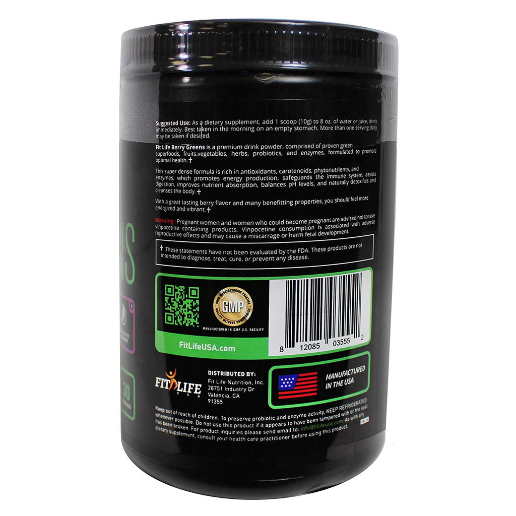 Berry Greens health supplement powder