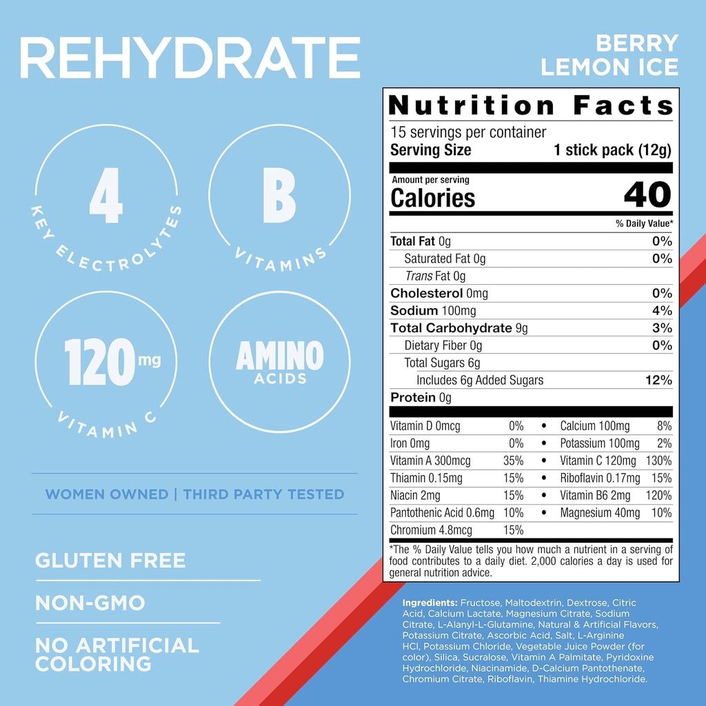 Berry Lemon Ice electrolyte powder