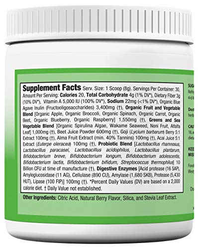 Berry taste kids probiotic powder
