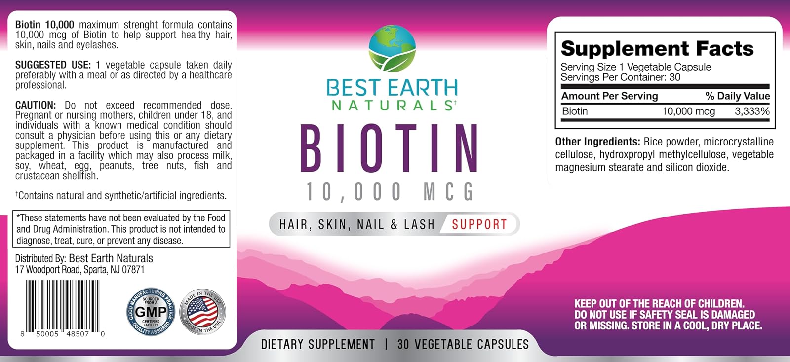 Best Earth Naturals biotin benefits