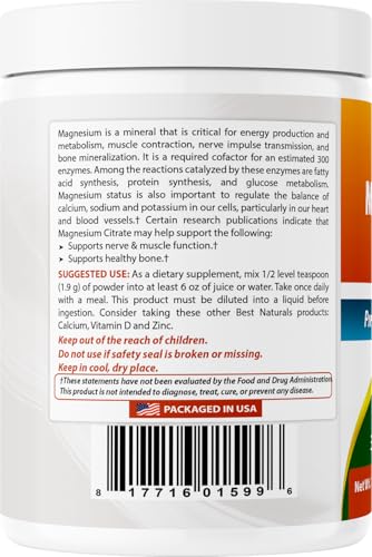 best magnesium citrate powder supplement
