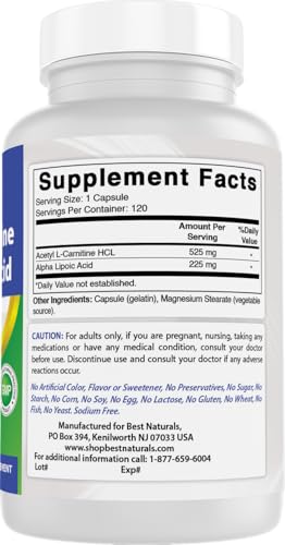 Best Naturals Acetyl L-Carnitine dosage