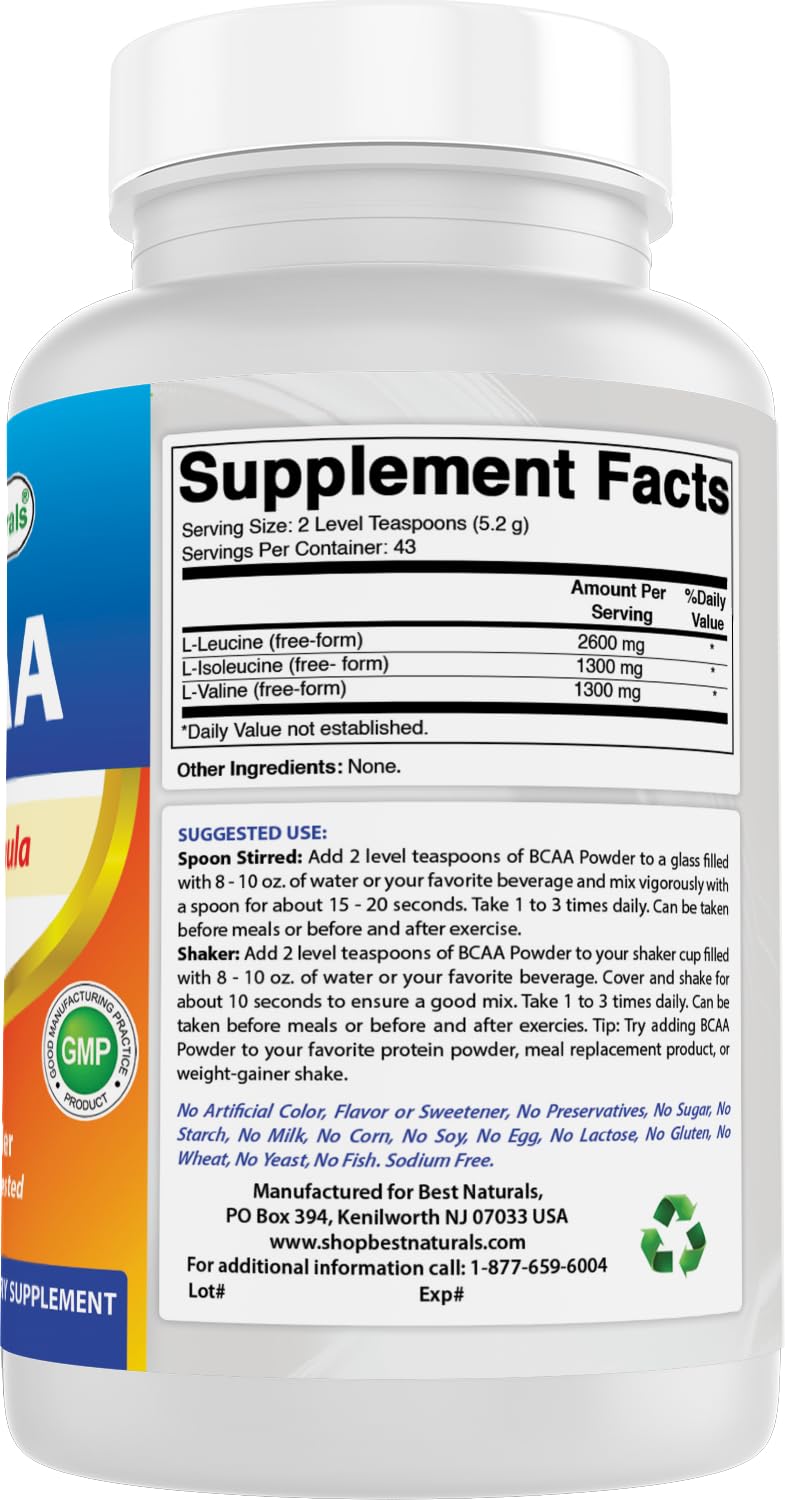 Best Naturals BCAA for energy boost