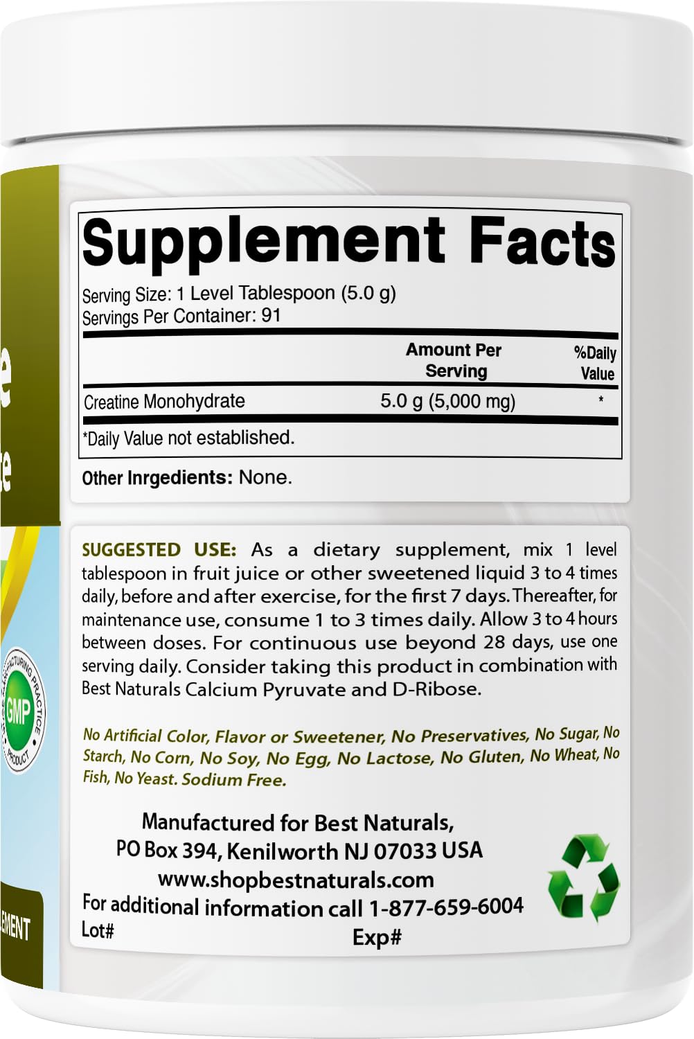 Best Naturals creatine for energy