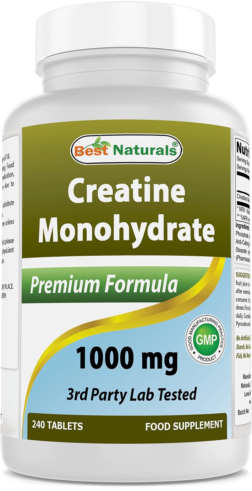 Best Naturals creatine monohydrate tablets