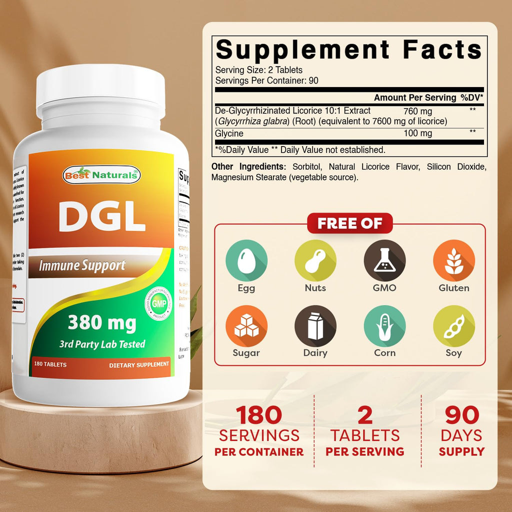 Best Naturals DGL chewable tablets