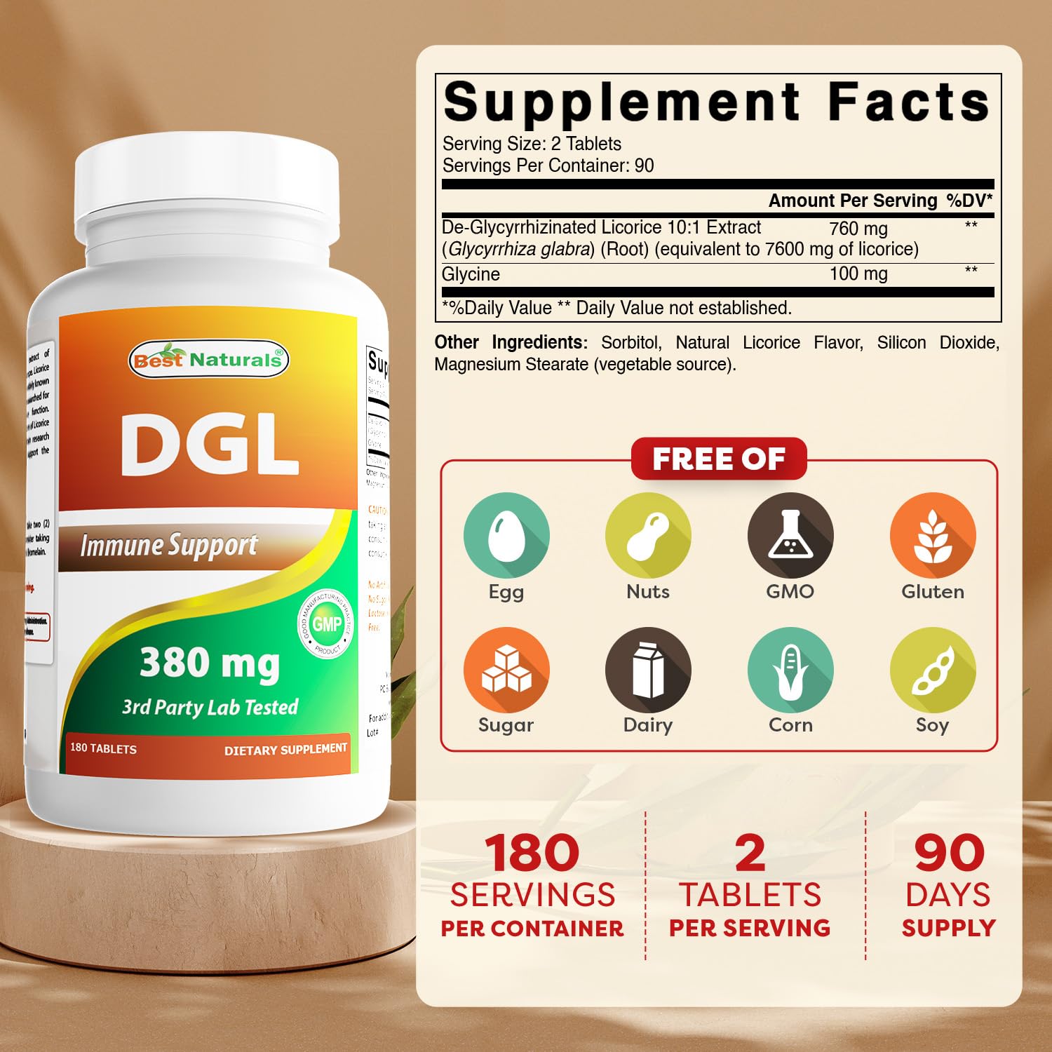 Best Naturals DGL chewable tablets