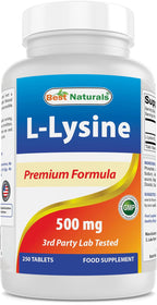 Best Naturals L-Lysine supplement tablets