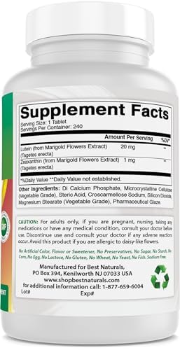Best Naturals lutein supplement