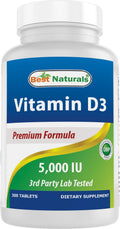 Best Naturals Vitamin D3 5000 IU tablets